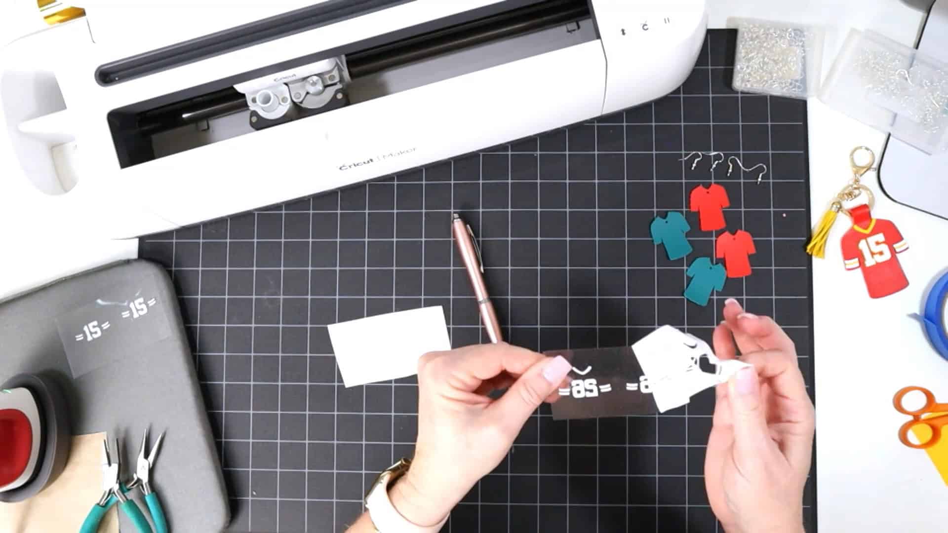 How to Make Personalized Faux Leather Football Jersey Earrings with a ...