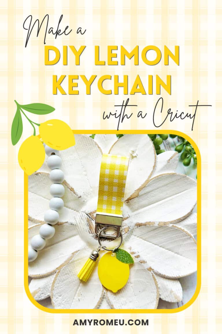How to Make a Faux Leather Lemon Keychain with a Cricut - Amy Romeu