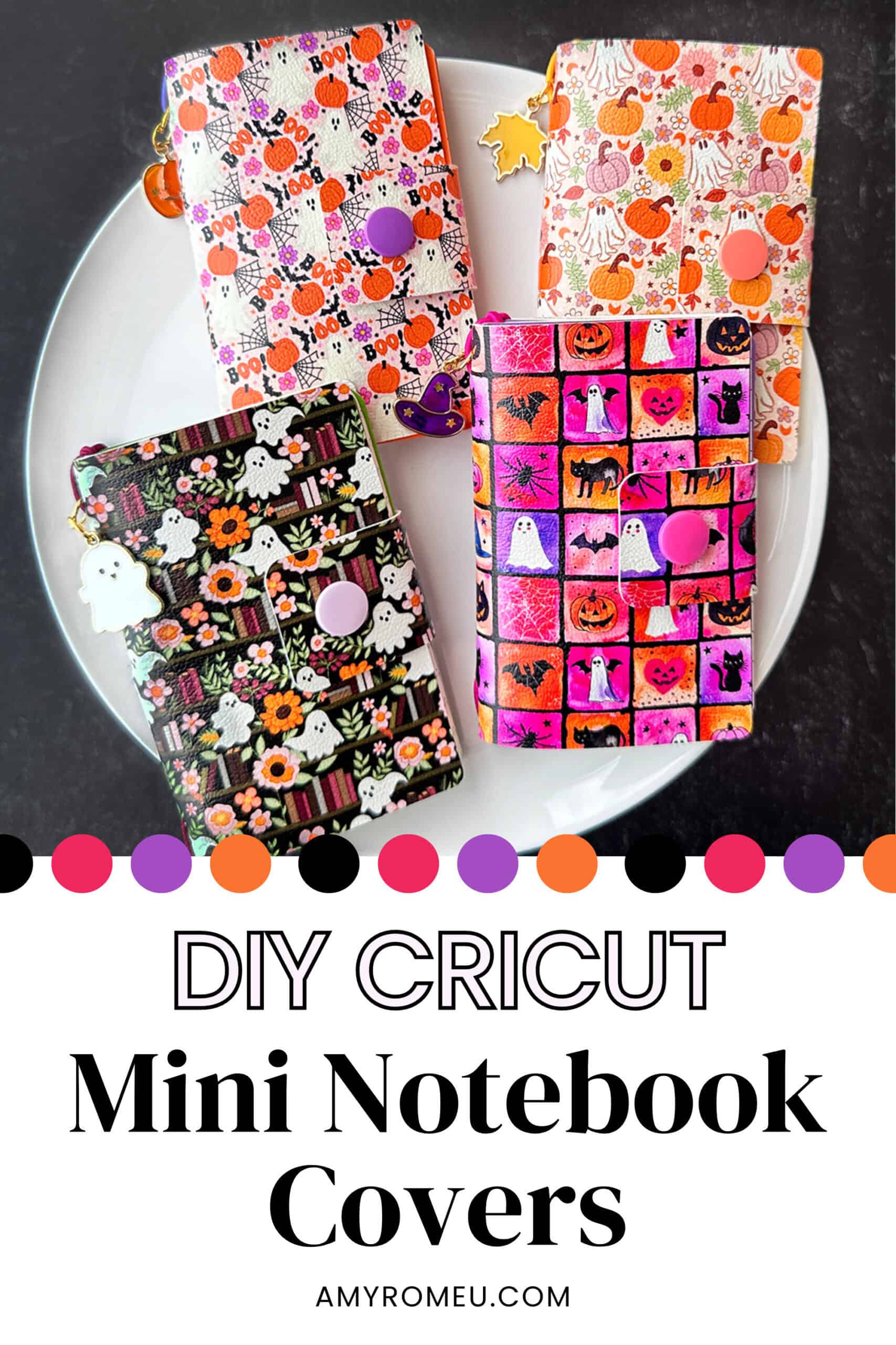 DIY Faux Leather Mini Notebook Covers - Amy Romeu