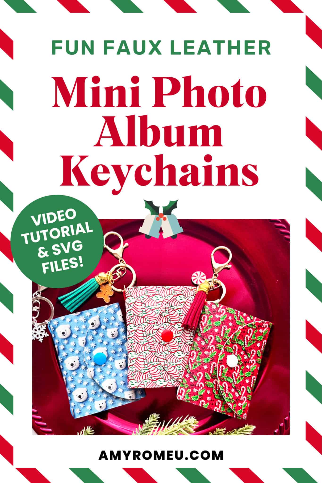 How to Make a Faux Leather Mini Photo Album Keychain with a Cricut ...