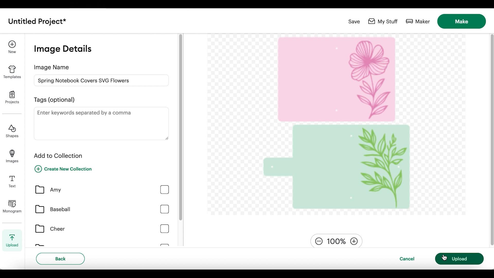 How to Make a Faux Leather Spring Notebook Cover with a Cricut - Amy Romeu