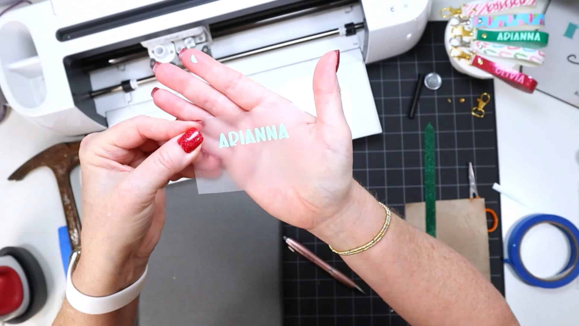 How to Make Easy Faux Leather Keychains with a Cricut - Amy Romeu