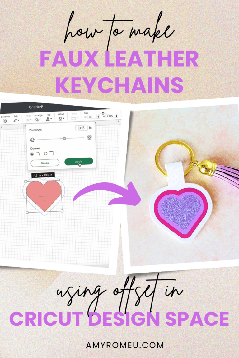 Make Your Own Faux Leather Keychains using Offset in Cricut Design ...