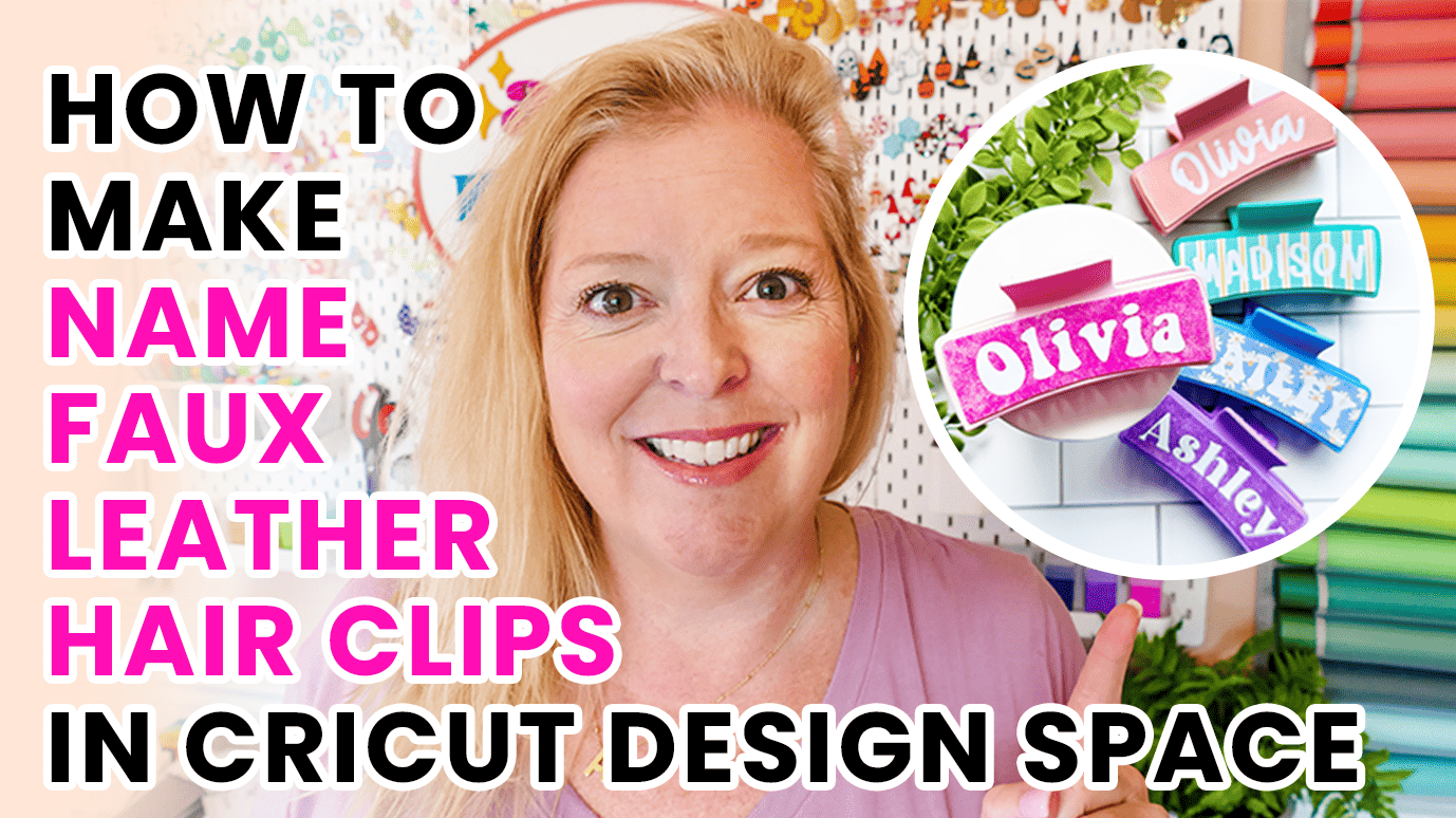 Personalized Faux Leather Claw Hair Clips with a Cricut - Amy Romeu
