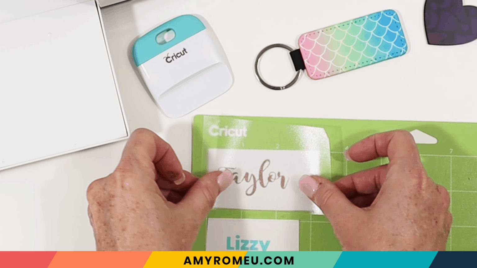 Personalized Cricut Infusible Ink Keychains - Amy Romeu