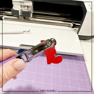 Faux Leather Cricut Santa Boot Earrings - Amy Romeu