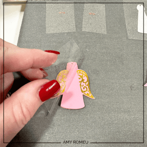 Faux Leather Angel Earrings Made with a Cricut - Amy Romeu