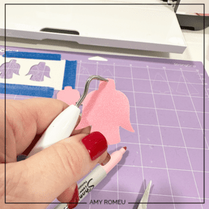 Faux Leather Angel Earrings Made with a Cricut - Amy Romeu