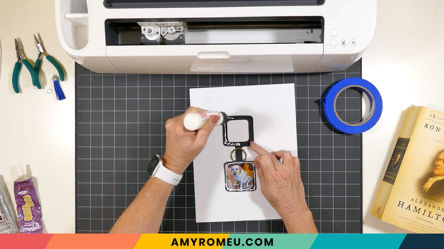 DIY Personalized Photo Keychain - Amy Romeu