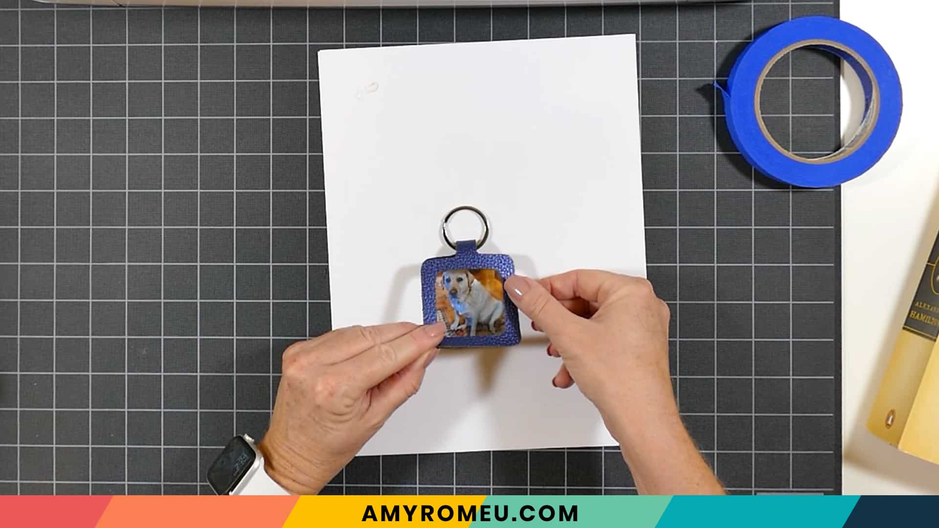 DIY Personalized Photo Keychain - Amy Romeu
