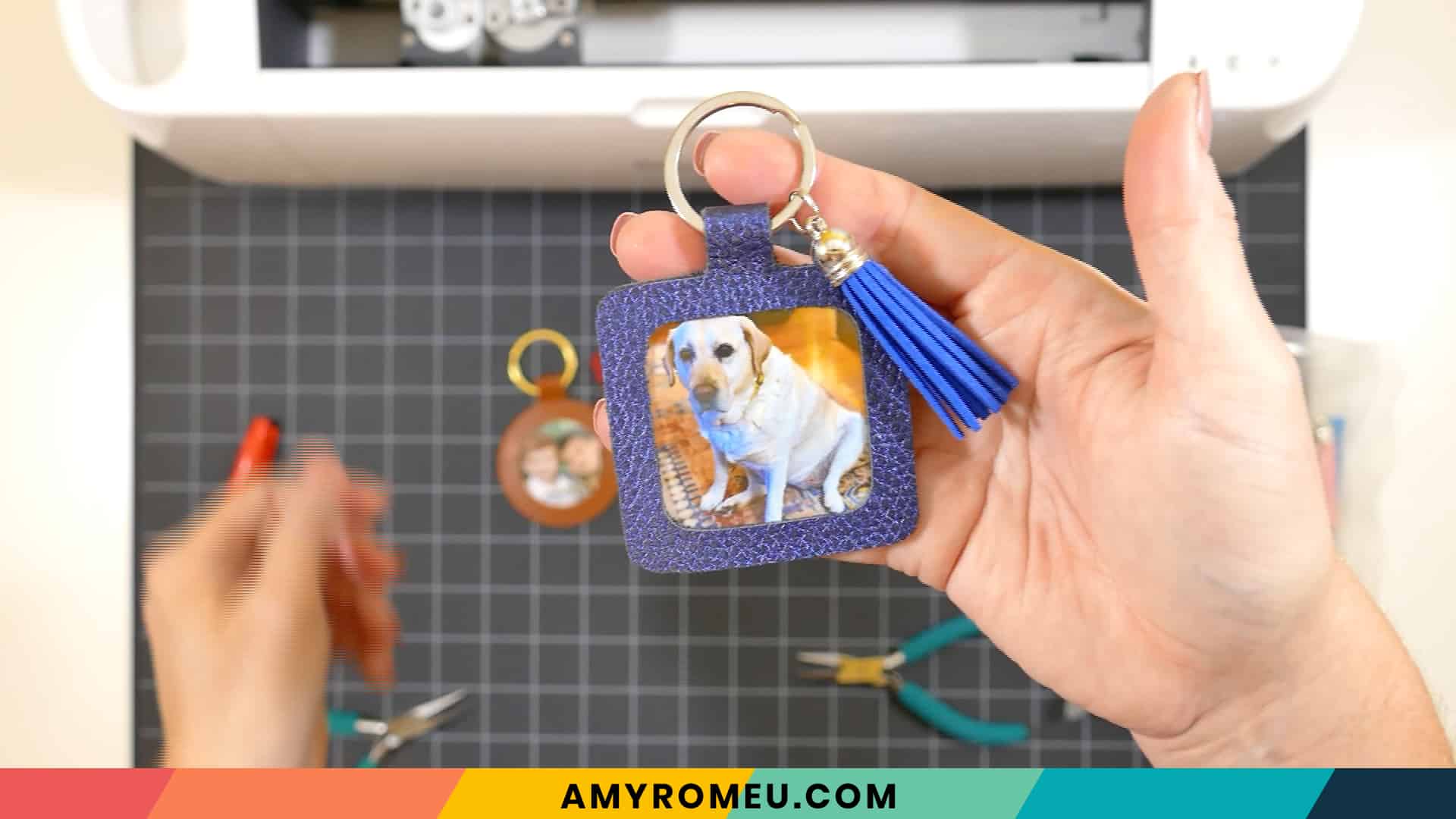 DIY Personalized Photo Keychain - Amy Romeu