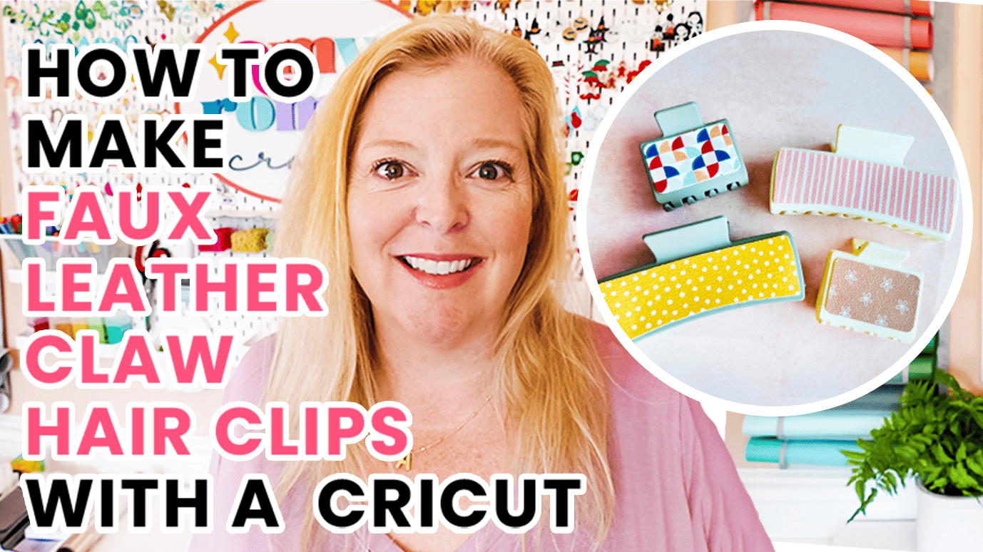 Make Faux Leather Claw Hair Clips with a Cricut - Amy Romeu