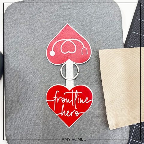 Make a Frontline Hero Keychain with a Cricut - Amy Romeu